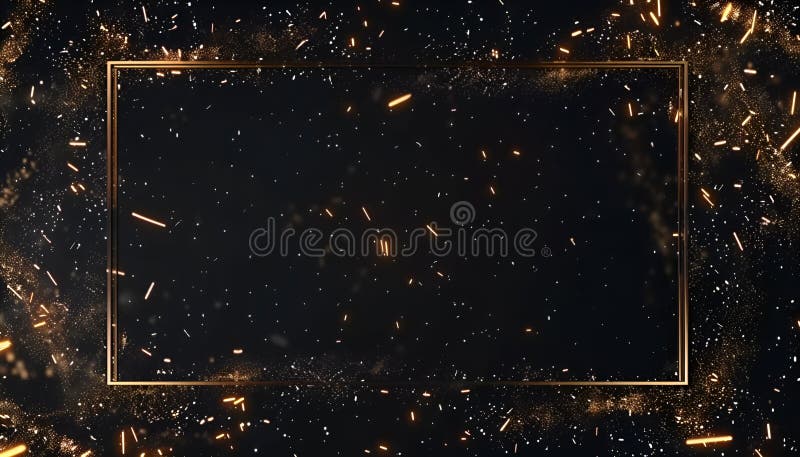 Sparks and Fireworks Creating a Rectangular Frame with Copy Space on ...