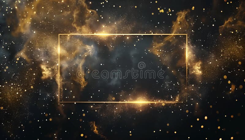 Sparks and Fireworks Creating a Rectangular Frame with Copy Space on ...