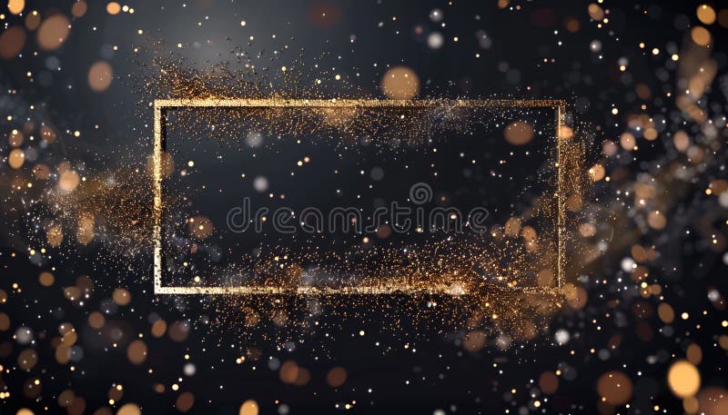Sparks and Fireworks Creating a Rectangular Frame with Copy Space on ...