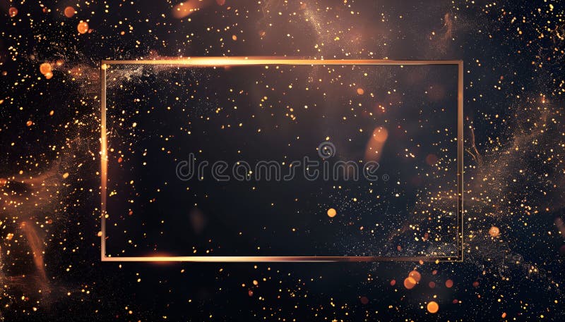 Sparks and Fireworks Creating a Rectangular Frame with Copy Space on ...
