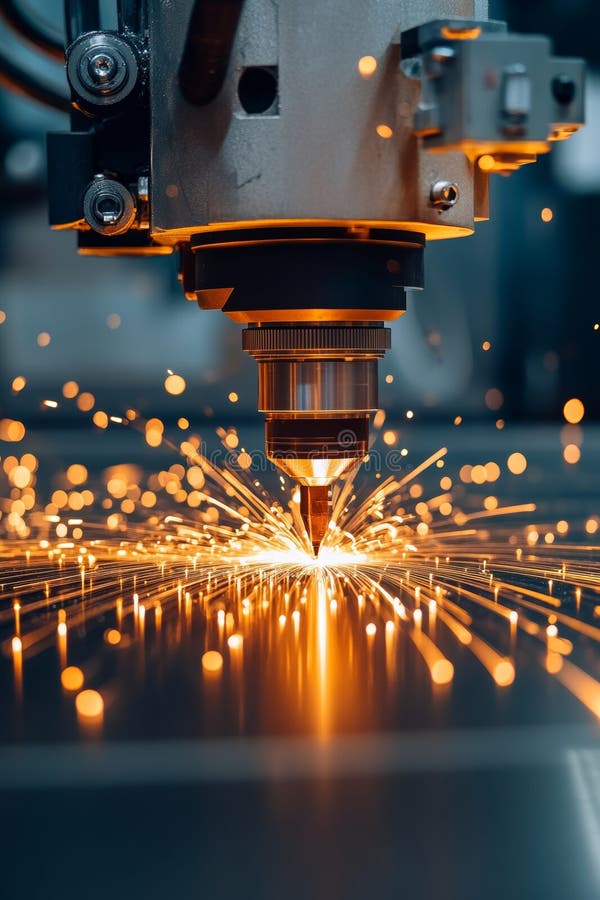 Sparks Fly Precision Laser Cutting Metal Sheet, Industrial ...