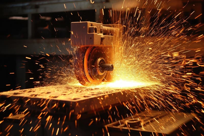 Sparks Grinding Machine Industrial Industry Stock Illustrations – 106 ...