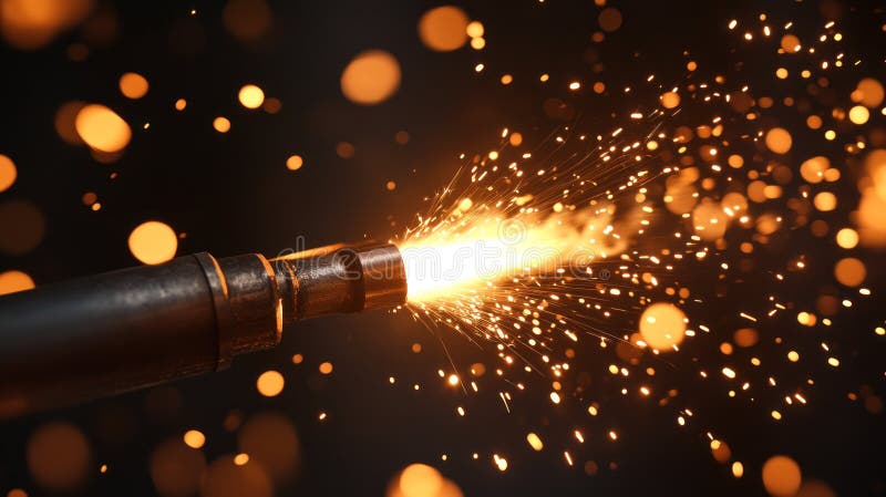 Sparks Flying from a Torch stock image. Image of orange - 342325899