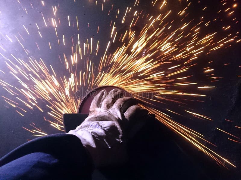 Sparks stock photo. Image of spiral, safety, work, machine - 43651766