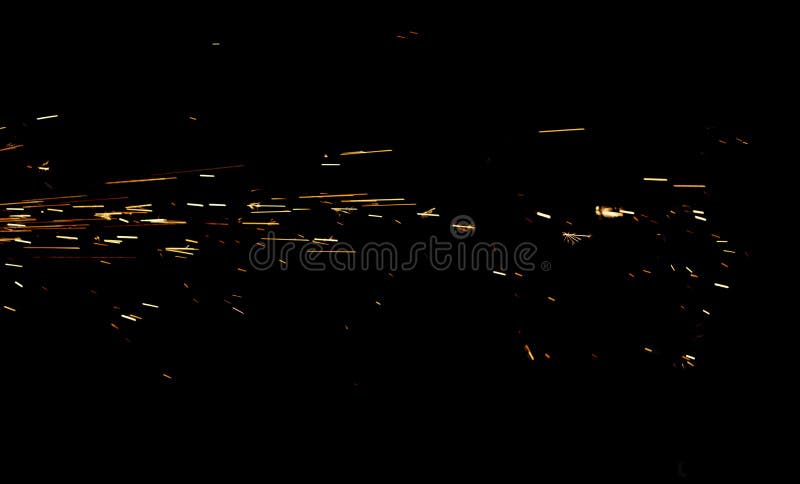 Sparks Isolated on Black Background Stock Image - Image of glowing ...