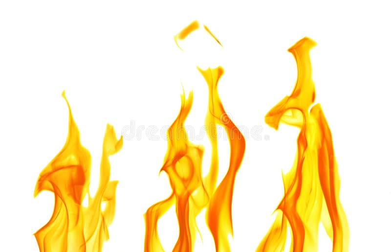 Sparks Ot Three Bright Yellow Flames on White Stock Illustration ...