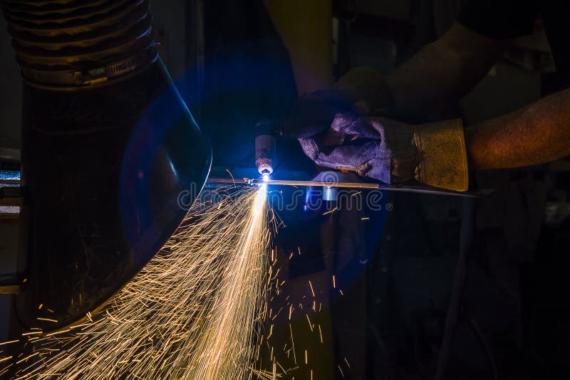 Sparks from Welding stock photo. Image of construction - 80970726