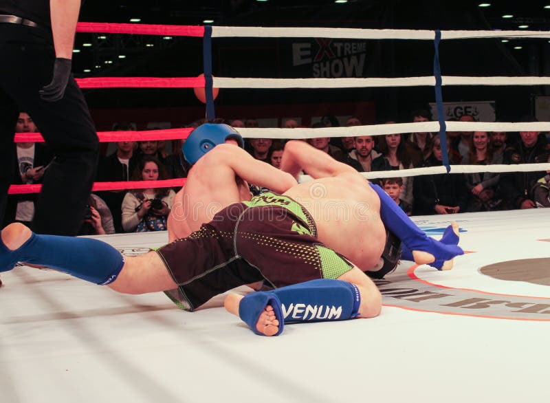 Sparring Fighters on the Floor. Editorial Photo - Image of adult, arena ...