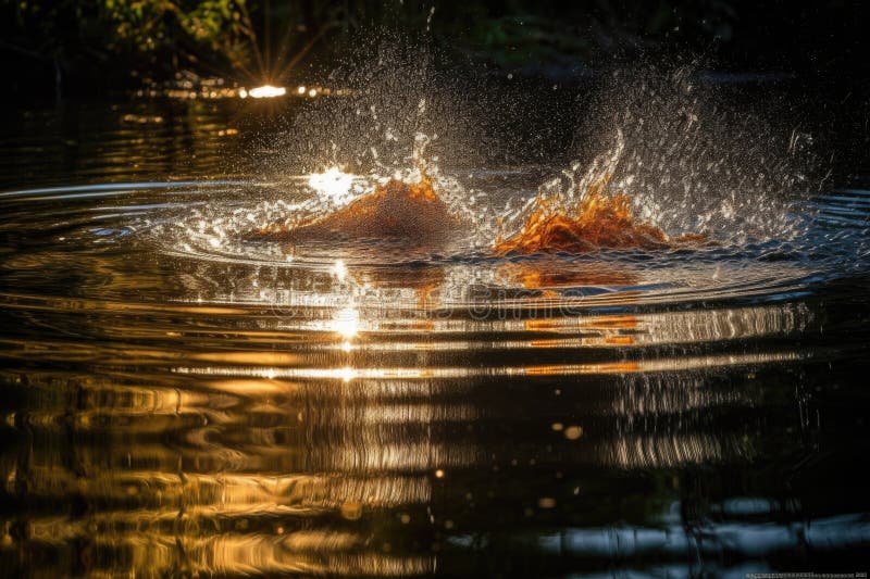 Sparring Match of Water and Light, with Reflections Dancing Across the ...