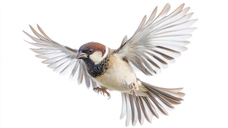 Sparrow Bird Flying Spread Wings Freedom Concept Stock Photos - Free ...