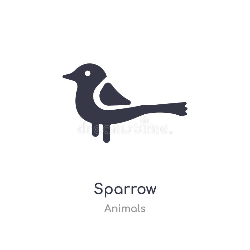 Sparrow Icon. Isolated Sparrow Icon Vector Illustration from Animals ...