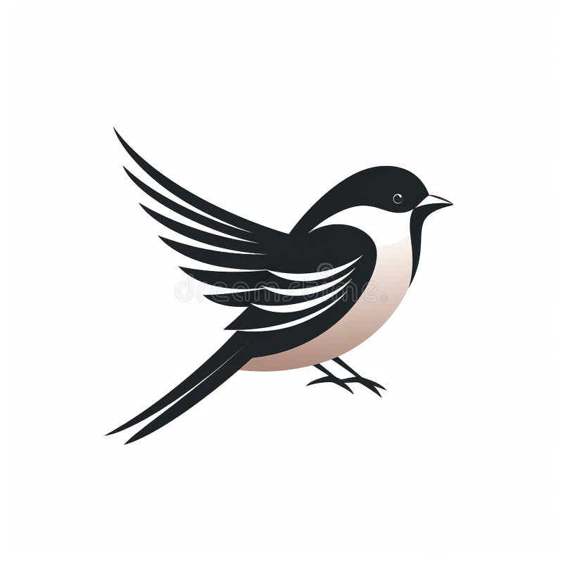 Sparrow Logo - Vector Style Art Stock Illustration - Illustration of ...