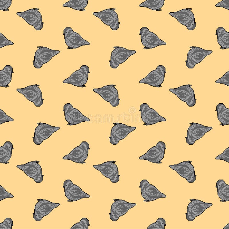 Sparrow Pattern Seamless. Small Bird Background Stock Illustration ...