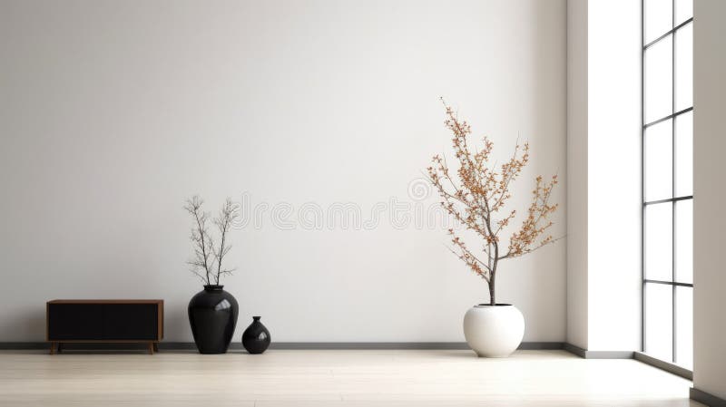Sparse Arrangement of Minimalist Decor. Generative AI Stock ...