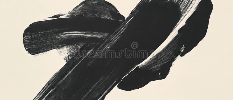 Minimalist Artwork Featuring Sparse Black Ink Marks on a Plain White ...