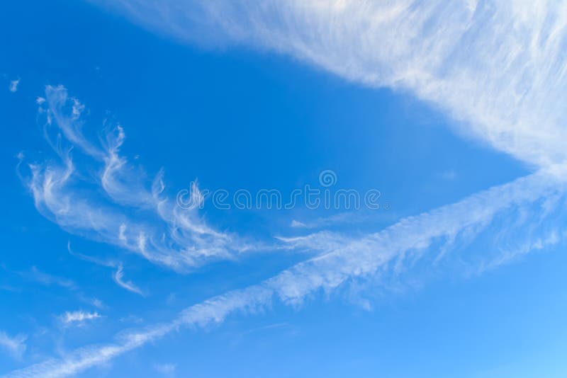 Sparse Clouds in the Blue Sky Morning Background. Fluffy Clouds Stock ...