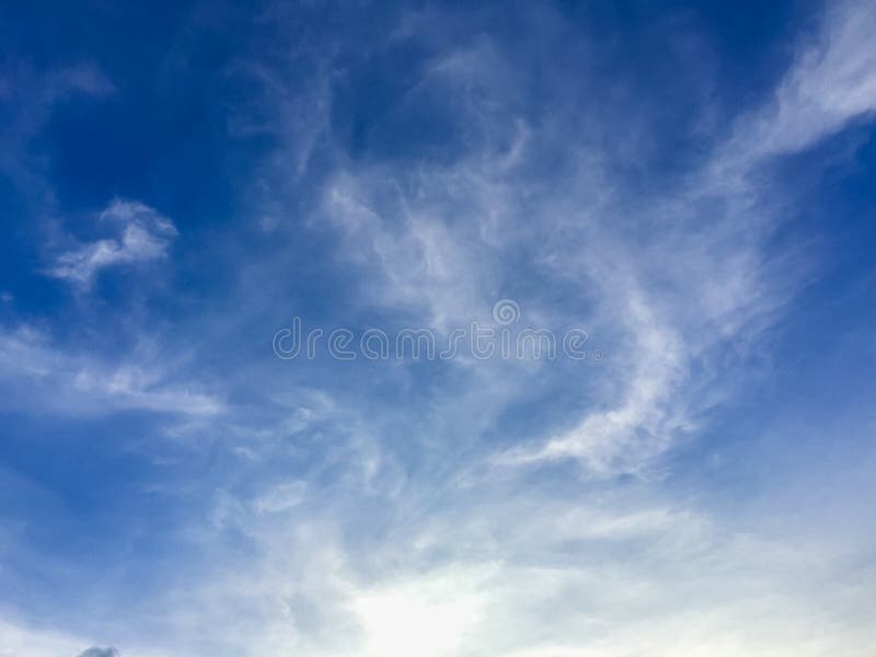 Sparse Clouds in the Blue Sky Morning Background. Fluffy Clouds Stock ...