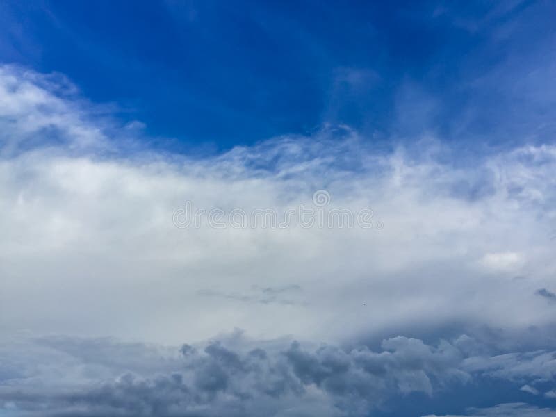 Sparse Clouds in the Blue Sky Morning Background. Fluffy Clouds Stock ...