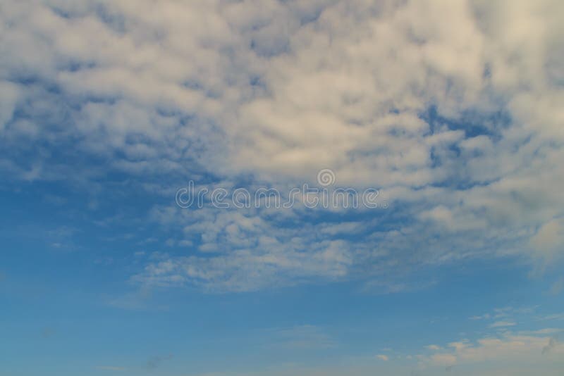 Sparse Clouds in the Blue Sky Morning Background. Fluffy Clouds Stock ...