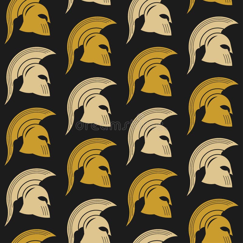 Spartan Battle Helmet Seamless Texture, Golden Helmet Warrior Stock ...