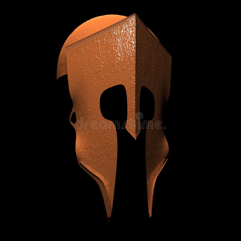 Spartan Battle Mask Over Black Background Stock Illustration ...