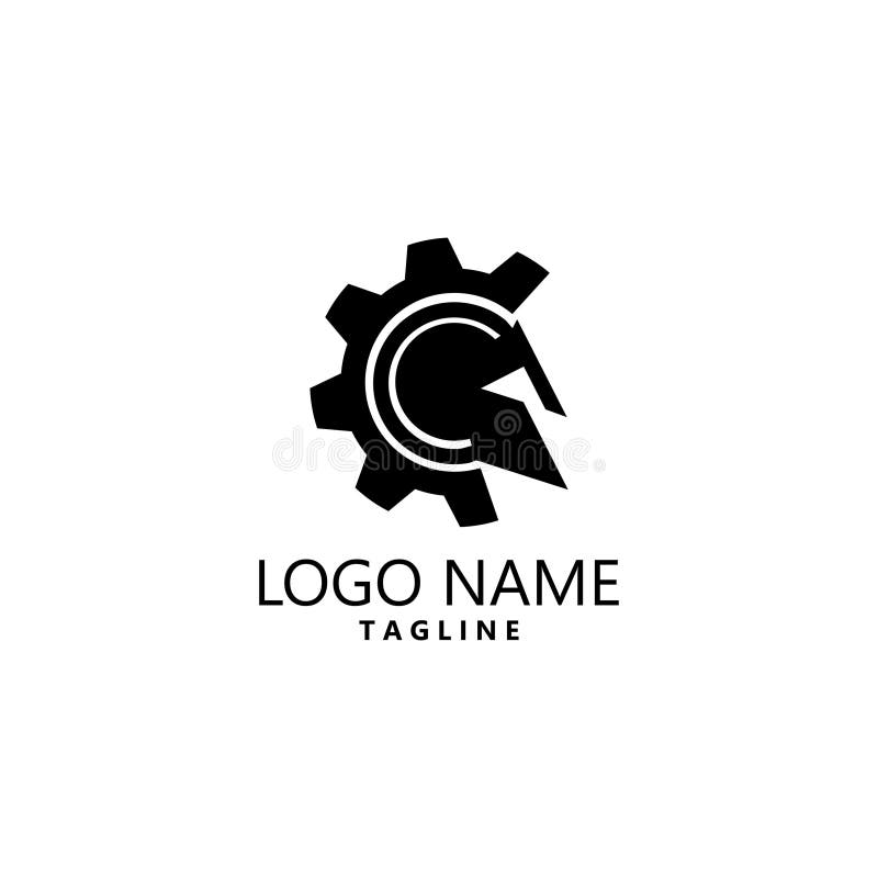 Spartan Gears Logo Design Vector Stock Vector - Illustration of roman ...