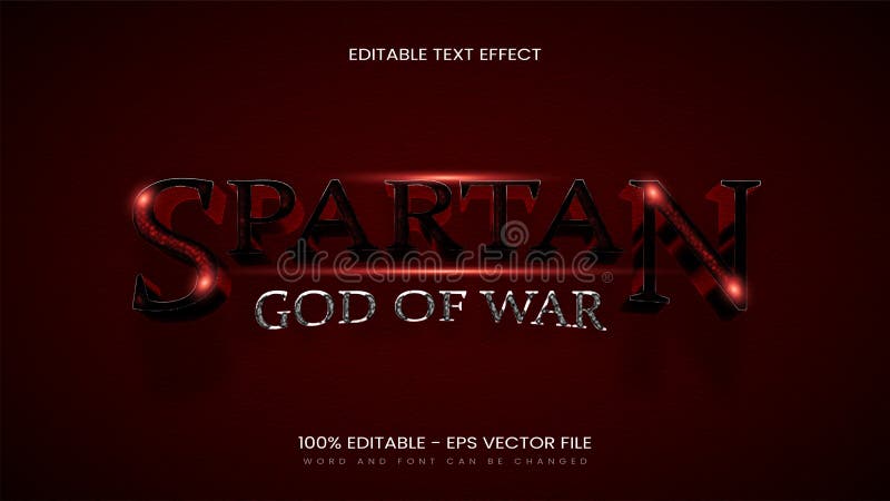 Spartan text designed stock vector. Illustration of abstract - 83312752