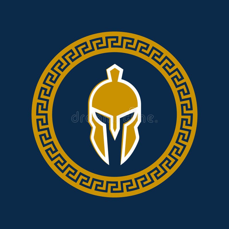 Spartan Helmet Logo Vector Illustration Stock Vector - Illustration of ...