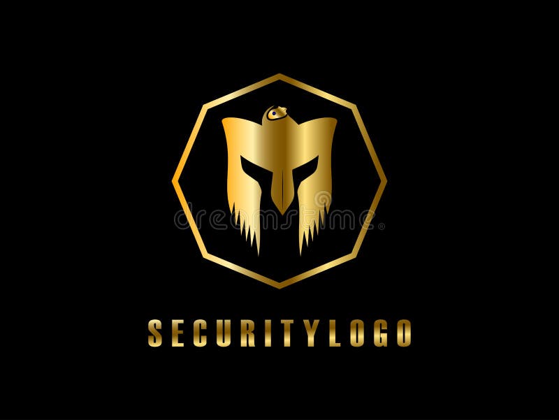 Security Logo Template Vector in Gold Colors Stock Vector ...