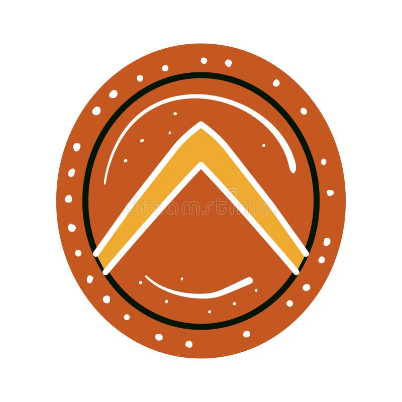 Spartan Shield with Greek Ornament Illustration Vector. Stock Vector ...