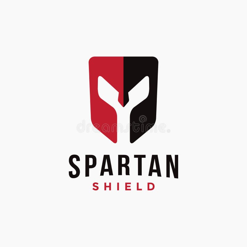 Spartan Shield, Helmet and Spears Logo Design. Vector. Stock Vector ...