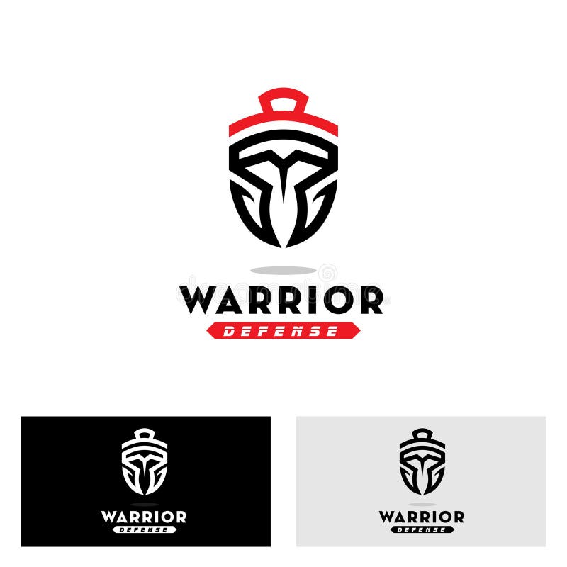 Spartan Warrior Symbol Shield and Helmet Logo Design. Simple Spartan ...