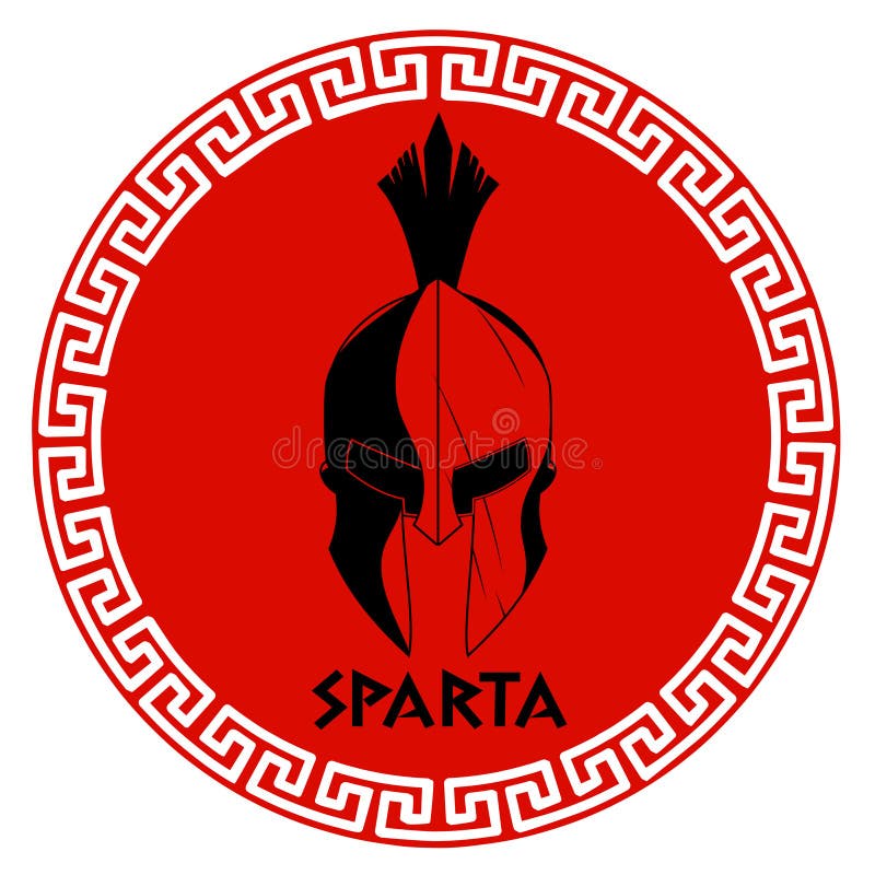Spartan Warrior Symbol Vector Illustration Stock Vector - Illustration ...