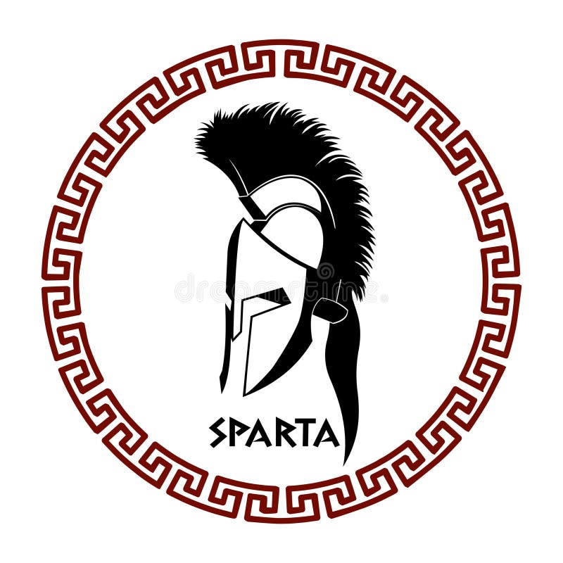 Spartan Warrior Symbol Vector Illustration Stock Vector - Illustration ...