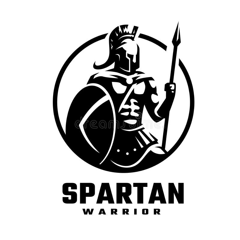 Spartan Warrior with Weapons and Armor, Logo. Vector Illustration ...