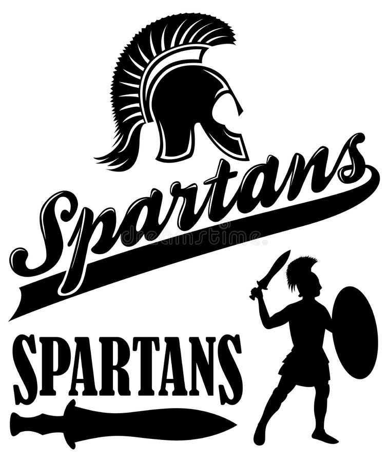 Spartans Team Mascot stock illustration. Illustration of icon - 32871507