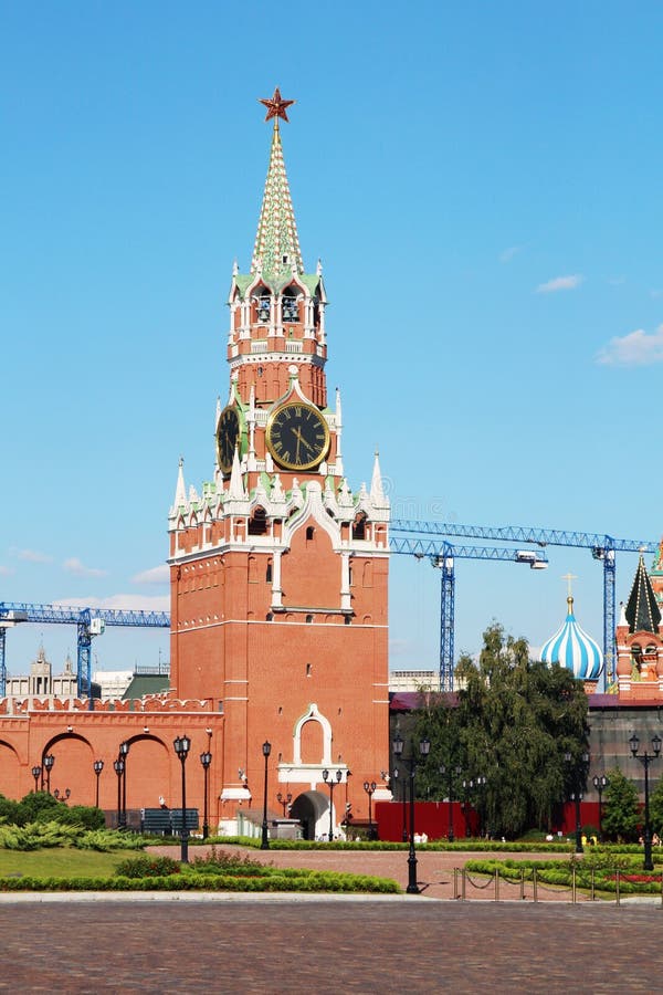 The Spasskaya Tower, Moscow Stock Photo - Image of city, centre: 141062142