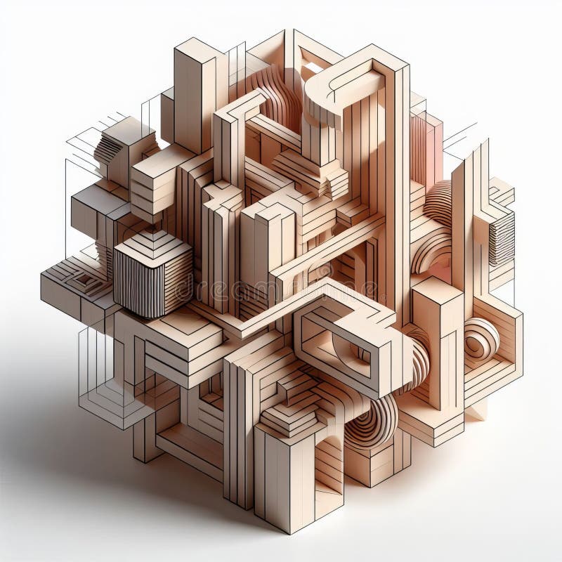 Spatial Abstraction a Form of Abstract Art that Explores the Stock ...