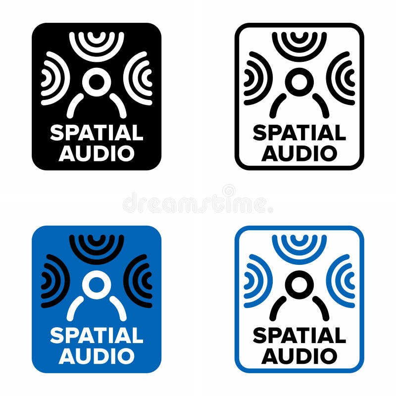 Spatial Audio Vector Information Sign Stock Vector - Illustration of ...