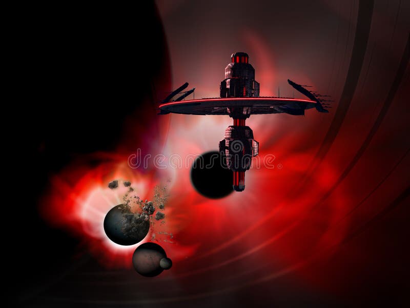 Spatial collapse stock illustration. Illustration of fiction - 62141459