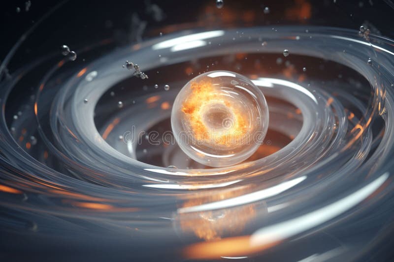 Spatial Dimensions Bending Around a Focal Point Stock Illustration ...