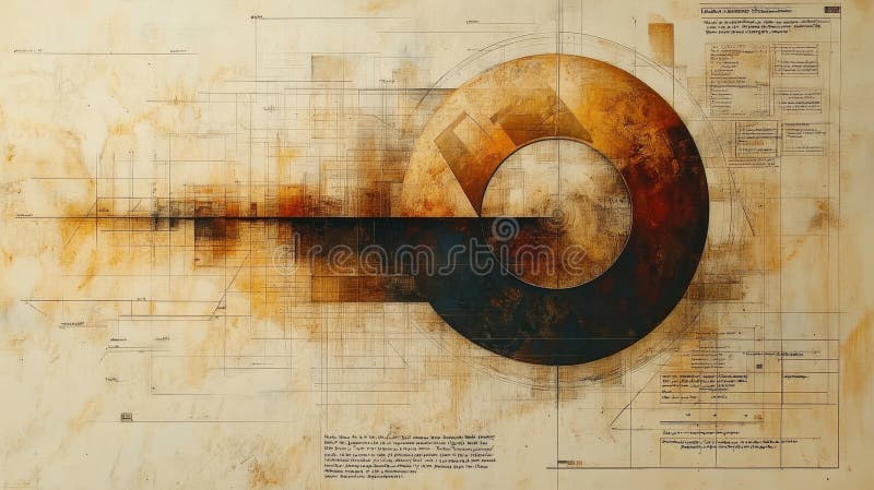 Spatial Geometric Figure on White Background. Geometric Shapes, Lines ...