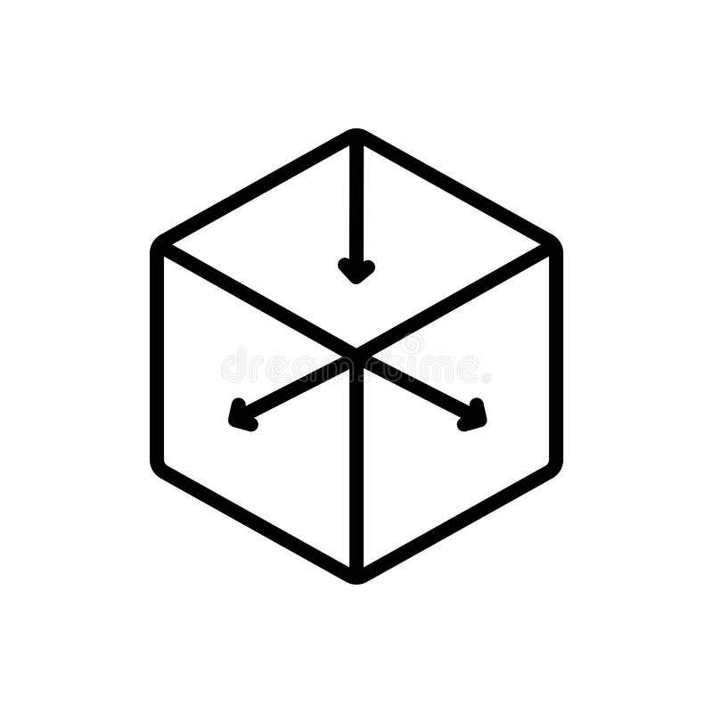 Black Line Icon for Spatial, Product and Technology Stock Vector ...