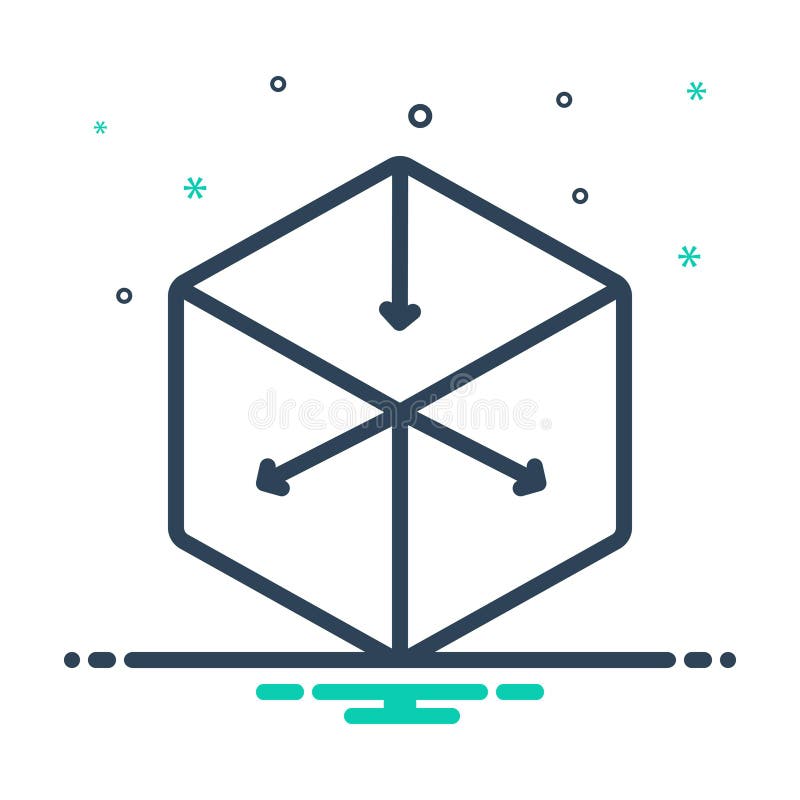 Mix Icon for Spatial, Product and Technology Stock Vector ...