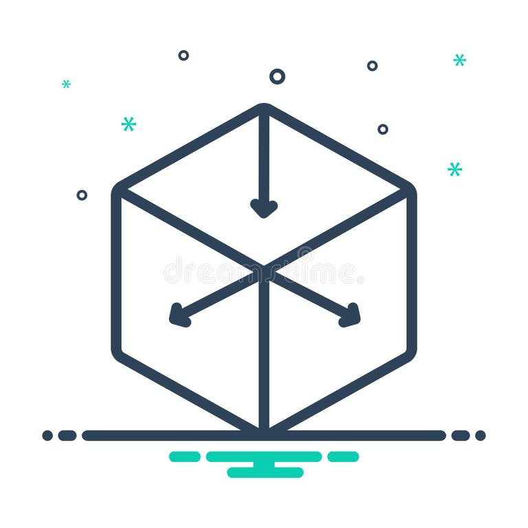 Mix Icon for Spatial, Product and Technology Stock Vector ...