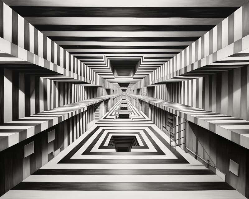 Spatial Illusions of Simplicity Stock Illustration - Illustration of ...