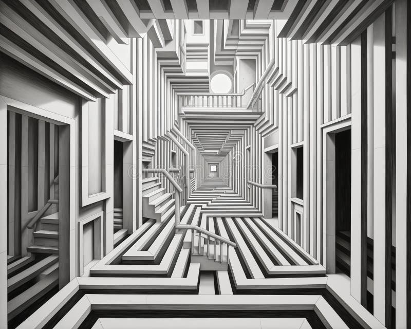 Spatial Illusions of Simplicity Stock Illustration - Illustration of ...