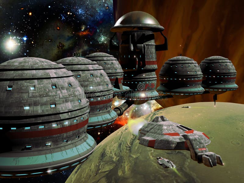 Spatial station stock illustration. Illustration of engine - 16557261