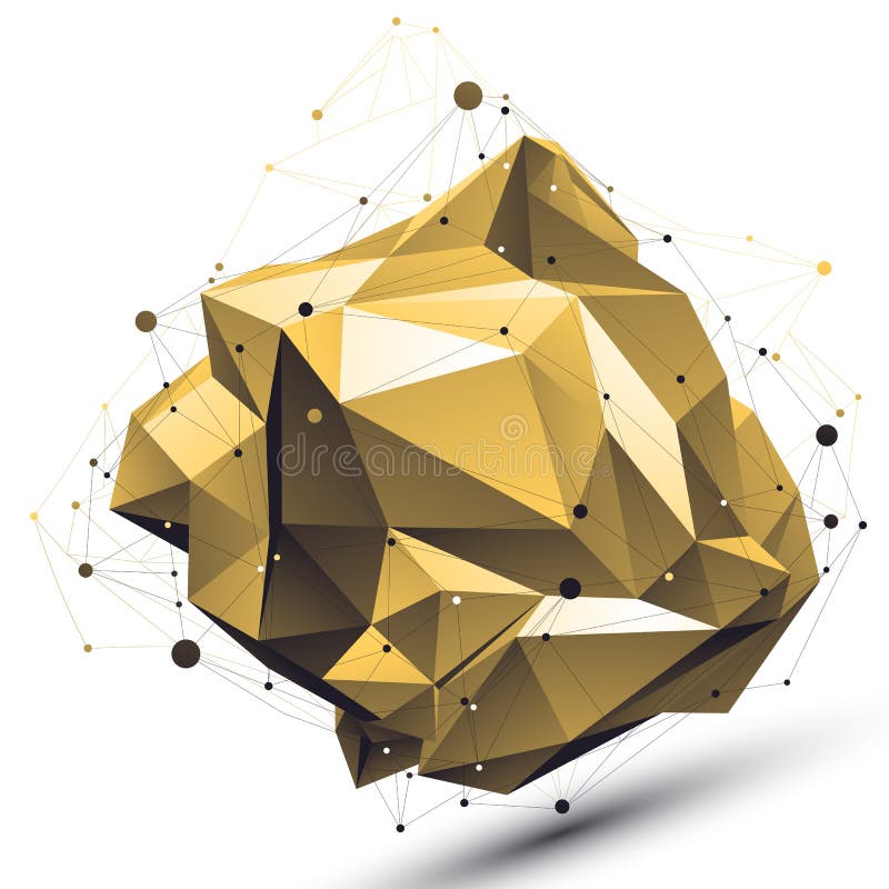 Deformed Sharp Metallic Stone Shaped Object Stock Vector - Illustration ...