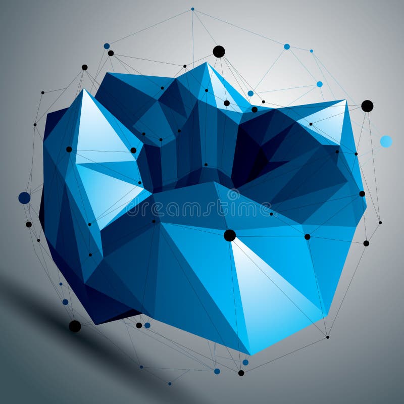Spatial Vector Colorful Digital Object , 3d Technology F Stock Vector ...